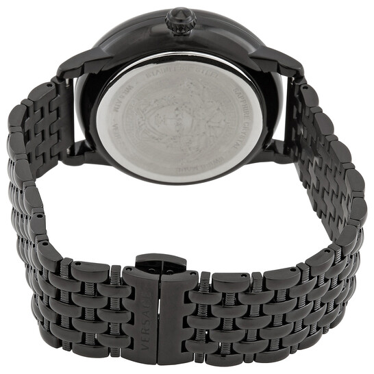 Versace La Medusa Diamond Quartz Black Dial Ladies Watch VE2R00922 ...