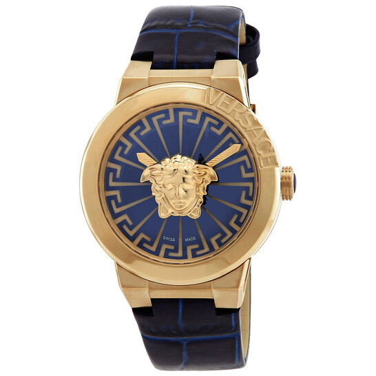 Versace Medusa Infinite Quartz Blue Dial Ladies Watch VE3F00122 ...