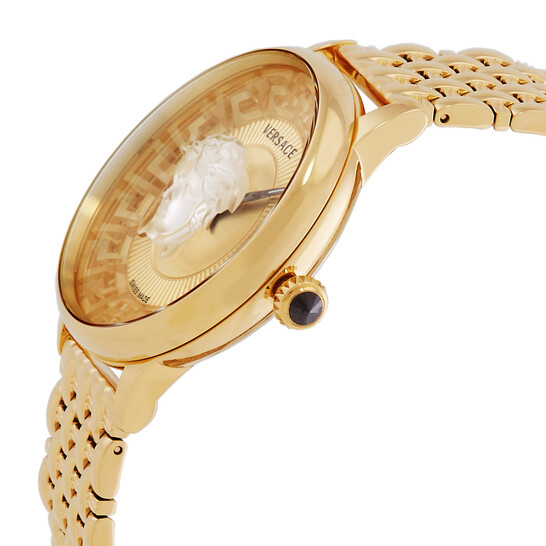 Versace Medusa Quartz Gold Dial Ladies Watch VE6F00623 7630615127187 ...