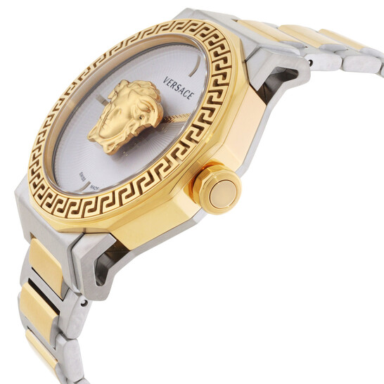 Versace Medusa Quartz White Dial Two-Tone Ladies Watch VE7B00423 ...