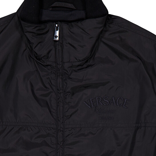 Versace Milano Logo Embroidery Blouson Jacket, Brand Size 50 ( US Size ...