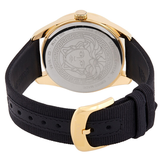 Versace New V Circle Quartz Black Dial Ladies Watch VE8A00224 - Watches ...