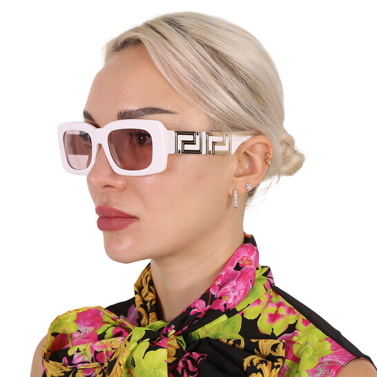 Versace Pink Rectangular Ladies Sunglasses VE4444U 314/5 54 ...
