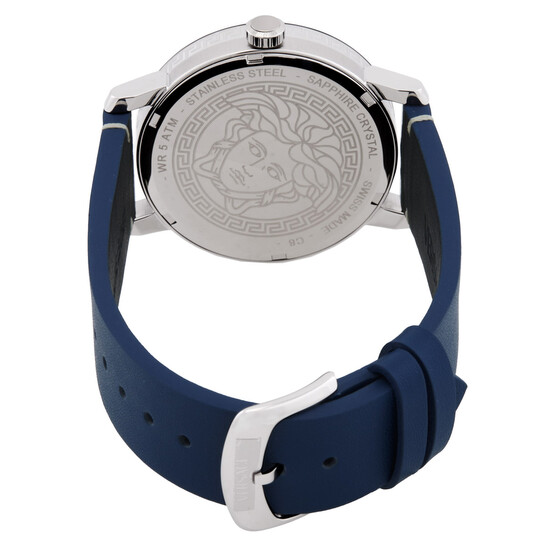 Versace V-Helix Quartz Blue Dial Men's Watch VE9G00124 7630615160443 ...