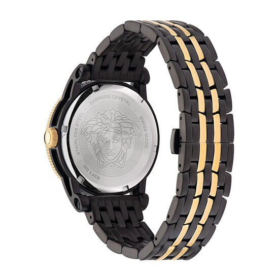 Versace V-Palazzo Quartz Black with 3D Medusa Dial Men's Watch ...