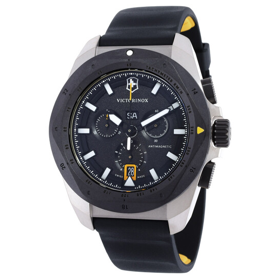 Victorinox I.N.O.X. Chronograph Quartz Black Dial Men's Watch 242011 ...