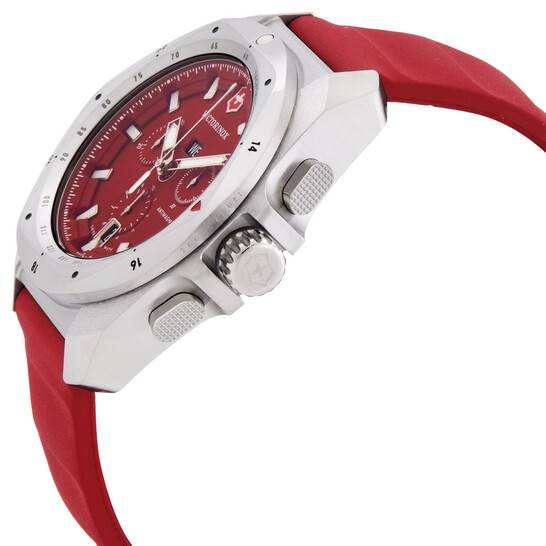 Victorinox I.N.O.X. Chronograph Quartz Red Dial Men's Watch 241986 ...