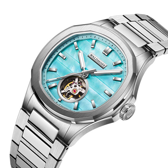 Waldhoff Navigator Automatic Blue Mother of Pearl Dial Men's Watch MW ...