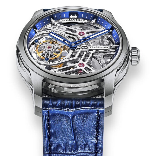 Waldhoff Quantum Ti Tourbillon Hand Wind Blue Dial Men's Watch Quantum ...