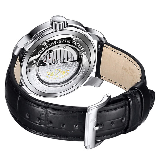 Waldhoff Republic Automatic Silver Skeleton Dial Men's Watch 04A ...