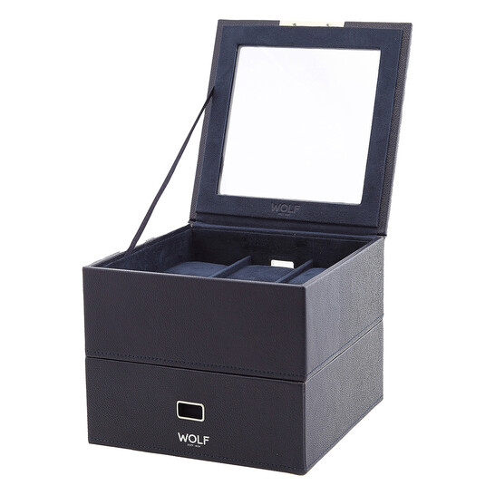 Wolf Stackable Navy Watch Trays 319617 - Men's - Jomashop