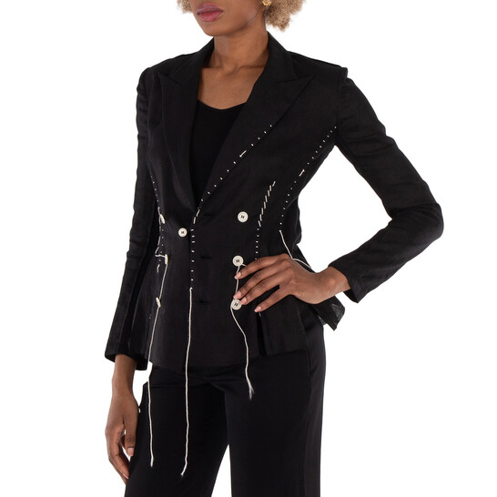 Yohji Yamamoto Hand Stitch Linen Cloth Jacket, Brand Size 2 (Medium) FS ...