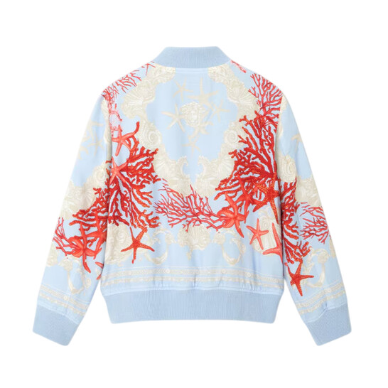 versace bomber jacket white