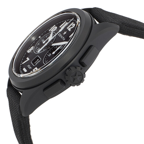 Zenith Big Date Flyback Chronograph Automatic Black Ceramic Dial Men's ...