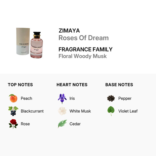 Zimaya Unisex Roses Of Dream EDP Spray 3.4 oz Fragrances 6290171072867 ...