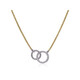 Alor Grey Cable & Yellow Chain Interlocking Full Circle Necklace with 14K Gold & Diamonds 08-43 ...