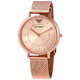 Emporio Armani Quartz Crystal Pink Dial Ladies Watch AR11129 ...