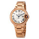 Cartier Ballon Bleu Silver Dial Automatic Ladies 18kt Rose Gold Diamond ...