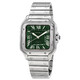 Cartier Santos De Cartier Medium Model Automatic Green Dial Men's Watch ...