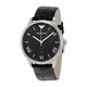 Emporio Armani Black Dial Black Leather Men's Watch AR1611 723763188418 ...