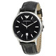 Emporio Armani Black Dial Black Leather Men's Watch AR2411 723763111980 ...