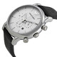 Emporio Armani Chronograph White Dial Black Leather Men's Watch AR1807 ...