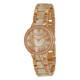 Fossil Virginia Rose Dial Rose Gold-tone and Horn Acetate Ladies Watch ...