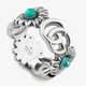 Gucci GG Marmont Silver Turquoise Flower Ring, Size 14 YBC527394001 ...