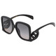 Gucci Grey Gradient Square Ladies Sunglasses GG1326S 001 58 ...