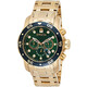 Invicta Pro Diver Chronograph Green Dial 18kt Gold-plated Men's Watch ...