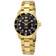 Invicta Pro Diver Quartz Black Dial Yellow Gold-tone Men's Watch 30695 ...