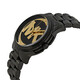 Michael Kors Runway Black and Gold Dial Black Ion-plated Ladies Watch ...