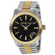 Michael Kors Runway Oversized Black Dial Two-Tone Men's Watch MK7064 ...