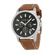 Michael Kors Scout Chronograph Black Dial Brown Leather Men's Watch ...
