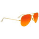 Ray-Ban Aviator Flash Lenses Polarized Orange Unisex Sunglasses RB3025 ...