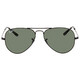 Ray-Ban Aviator Metal II Green Unisex Sunglasses RB3689 914831 55 ...