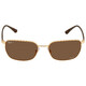 Ray-Ban Chromance Polarized Brown Rectangular Unisex Sunglasses ...