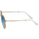Ray-Ban Round Double Bridge Blue Gradient Flash Unisex Sunglasses ...
