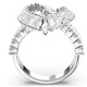 Swarovski Woven Heart,Shaped Matrix Ring, Size 55 (US 6.75) 5647590 ...