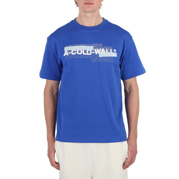 A Cold Wall Grid Logo-Print Cotton T-Shirt, Size Large ACWMTS106-VOLT ...