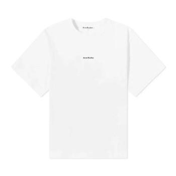 Acne Studios Extorr Stamp Logo Tee, Size Large BL0278 WHITE - Clothing ...