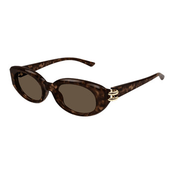 Alexander McQueen Brown Geometric Ladies Sunglasses AM0482S 002 55 ...