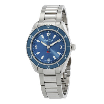 Alpina Alarm Quartz Blue Dial Ladies Smart Watch AL-281WN3V4 ...