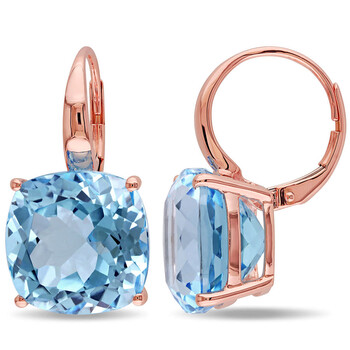 Swarovski Ladies Millenia Square Cut Blue Crystal Drop Earrings 5619472 ...