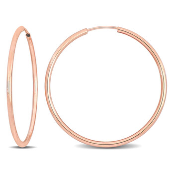 Amour 30mm Hoop Earrings in 14k Rose Gold JMS011034 - Jewelry - Jomashop