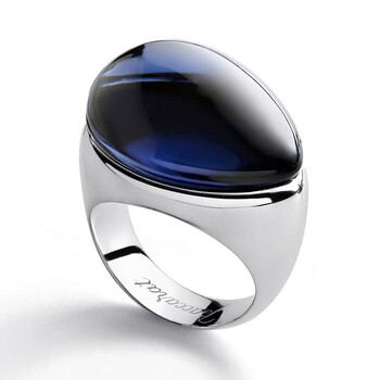 Baccarat Women's Galea Sterling Silver Blue Crystal Ring 2805618 ...