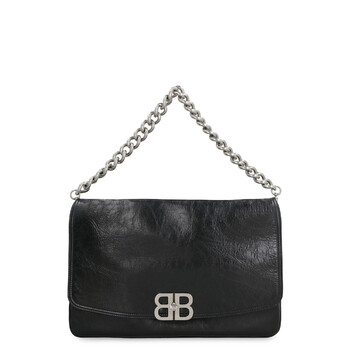 Balenciaga Medium BB Soft Flap Leather Shoulder Bag 748596 2AAI4 1000 ...