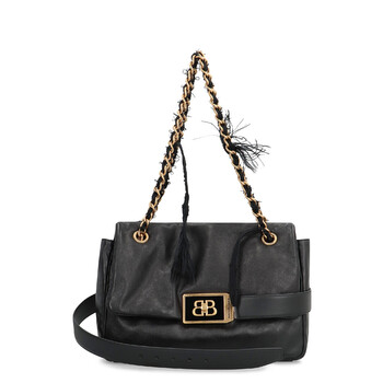 Balenciaga Medium BB Soft Flap Leather Shoulder Bag 748596 2AAI4 1000 ...