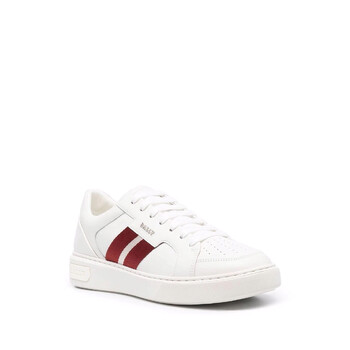 Bally Men's White Moony Leather Sneakers, Brand Size 8 ( US Size 9 ...