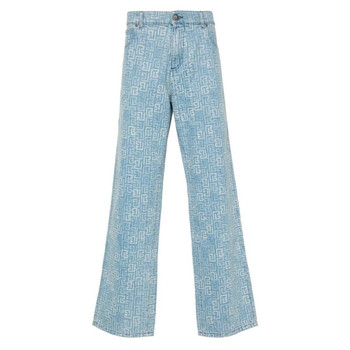 Balmain 4G Monogram Cotton Denim Jeans, Waist Size 33" DH1MI040DE85 ...